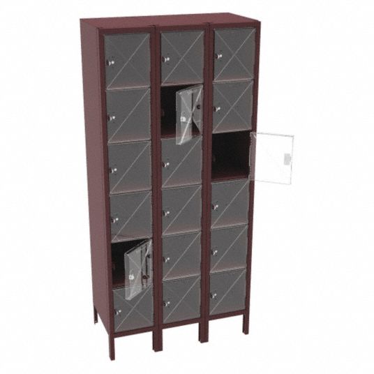 TENNSCO, 36 in x 18 in x 78 in, 6 Tiers, Box Locker - 8YD40|CBL6-121812 ...