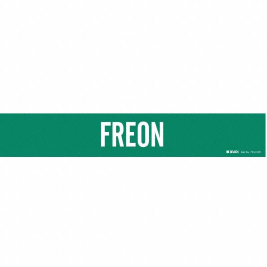 FREON, Green, Pipe Marker - 8YDH0|7112-1HV - Grainger