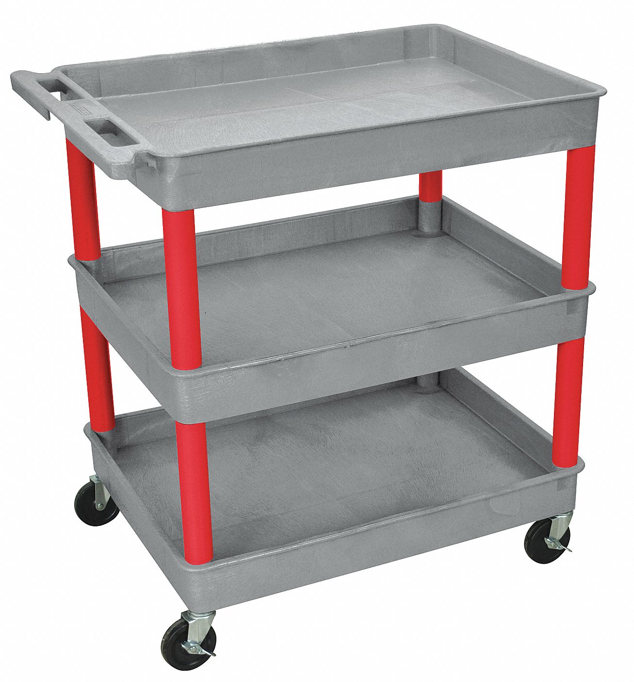 Utility Cart, 400 lb Load Capacity, Number of Shelves 3, 32 in x 24 in ...