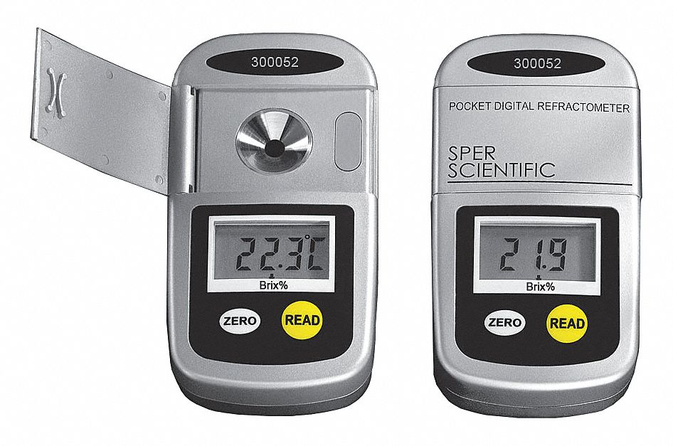 4 5/8 in x 2 3/8 in x 1 1/4 in Brix Pocket Digital Refractometer - Grainger