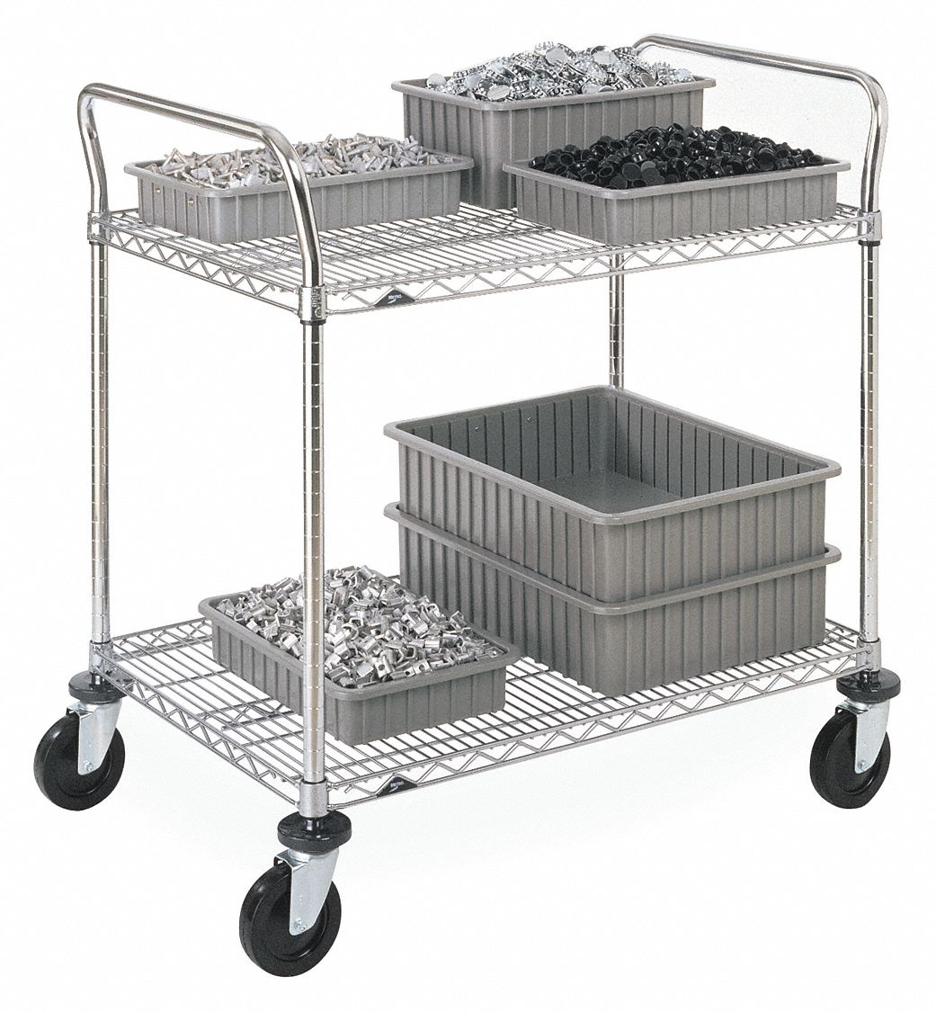 METRO, 600 lb Load Capacity, 60 in x 24 in x 39 in, Utility Cart with ...