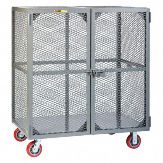 Mobile Security Cart, 2000 lb Load Capacity - Grainger