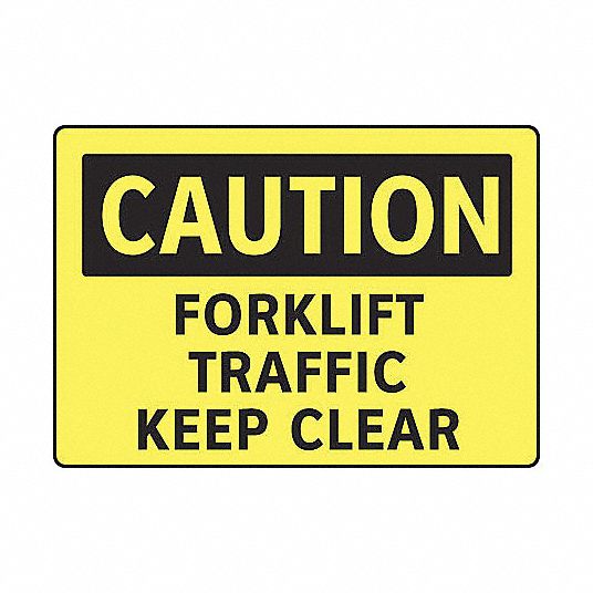 Aluminum, 7 in x 10 in Nominal Sign Size, Caution Sign - 9AAZ2|S114FA ...