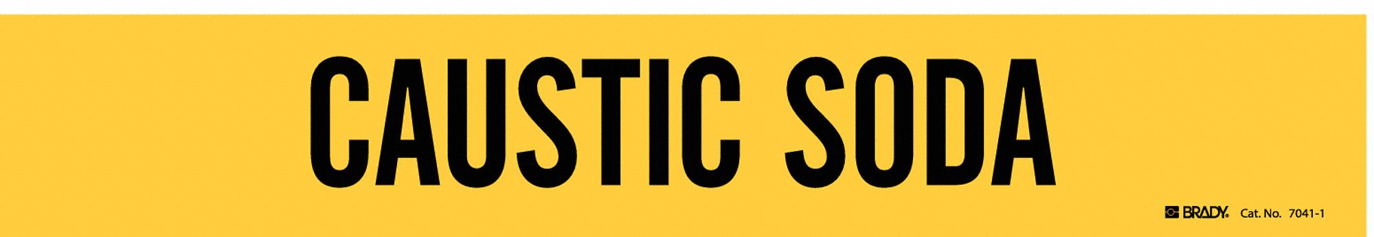 Caustic Soda, Yellow, Pipe Marker - 8ZDM5|7041-1 - Grainger