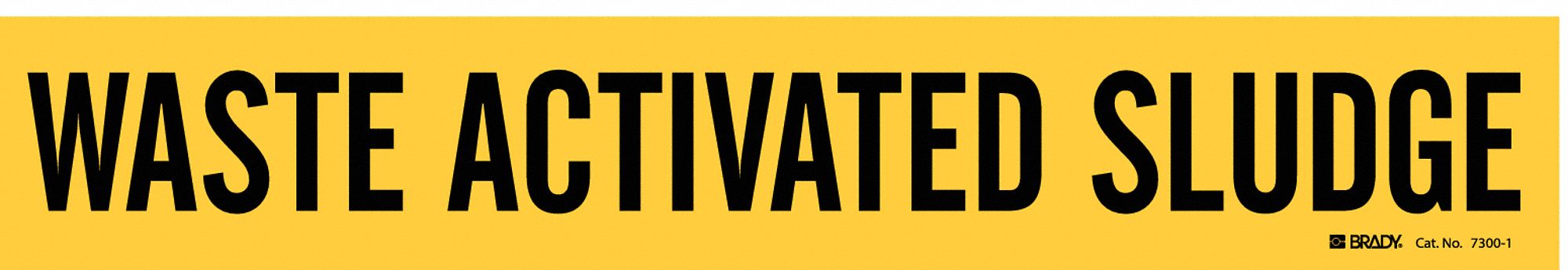 Waste Activated Sludge, Yellow, Pipe Marker - 8ZDN2|7300-1 - Grainger