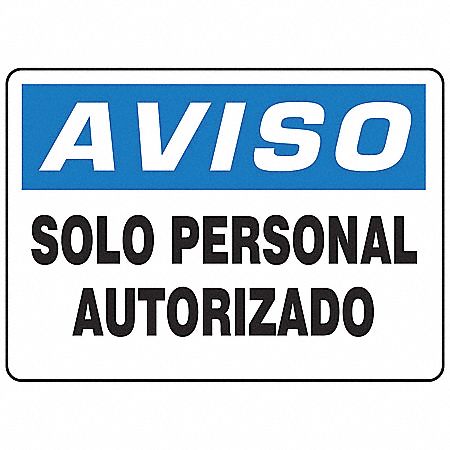 Vinyl, Spanish Notice Sign, Aviso, 10 in Width, 7 in Height, Spanish ...