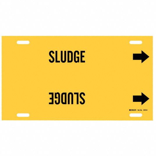 Sludge, Yellow, Pipe Marker - 8ZEH0|4273-G - Grainger