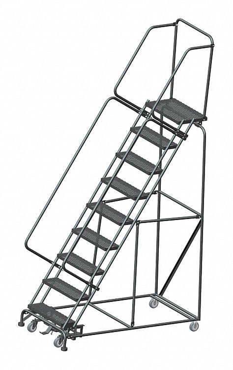 Slope Lockstep Roll Ladder,Steel,90 In.H - Grainger