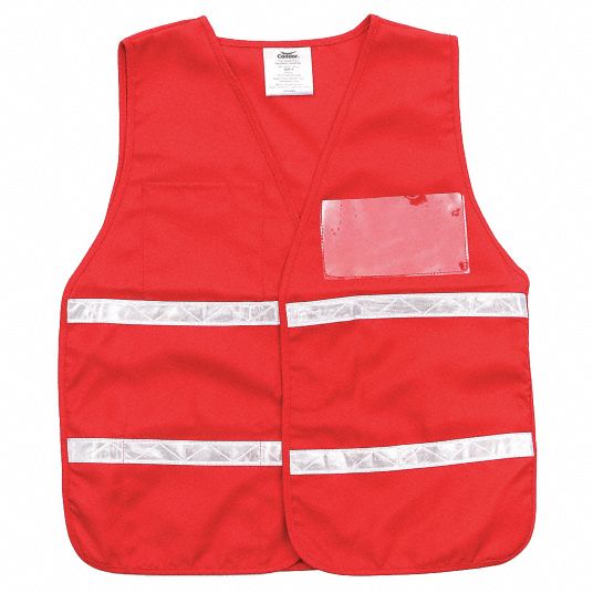 CONDOR, Red, Polyester, Safety Vest - 8ZH81|8ZH81 - Grainger