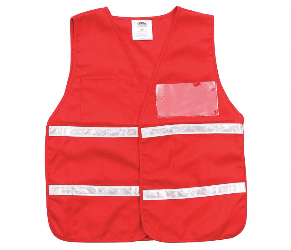 CONDOR Chaleco de Seguridad Rojo Poliéster Clase Sin Clasificación ...