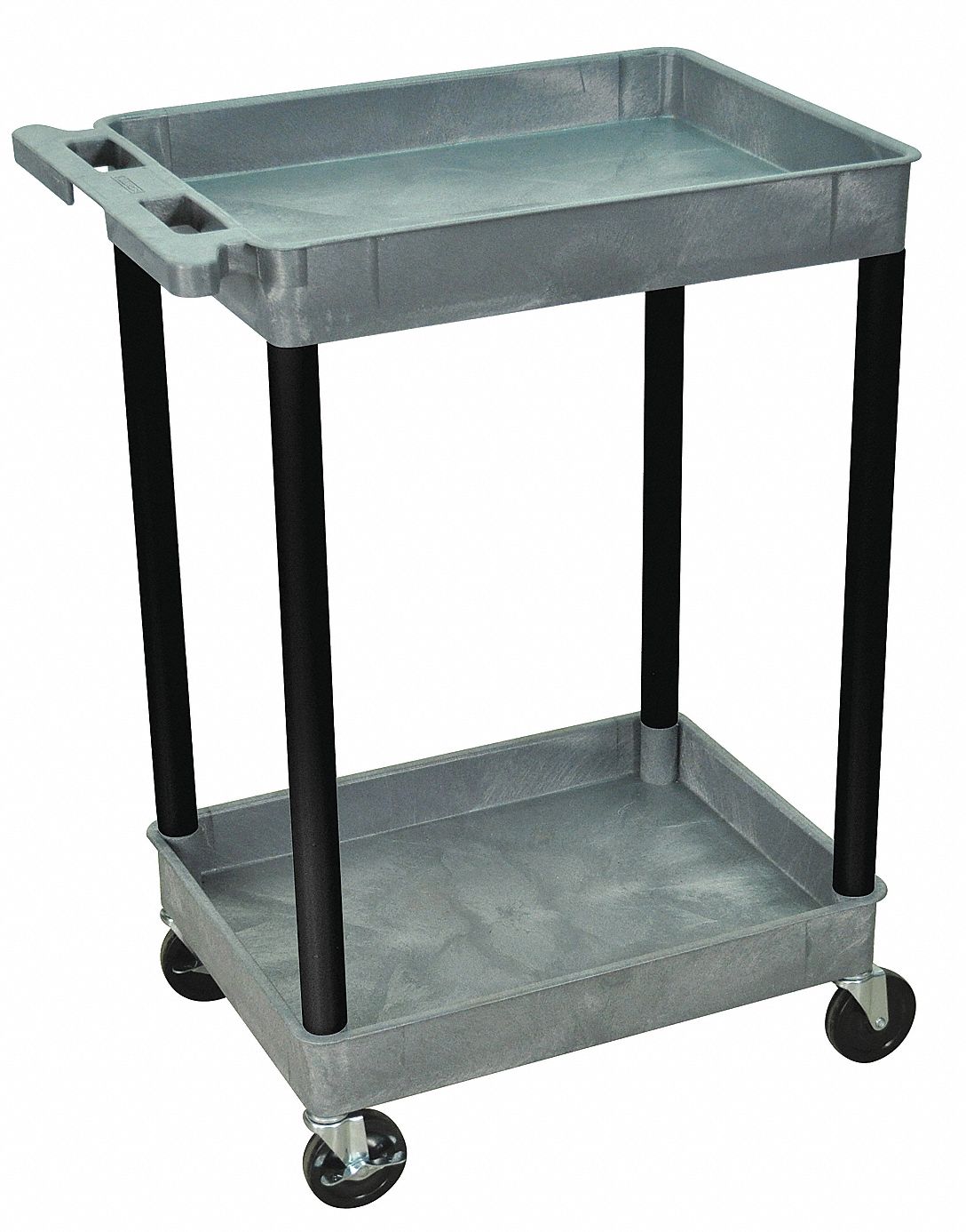 Flat Handle Utility Cart, 200 lb Load Capacity, Number of Shelves 2, 24 ...