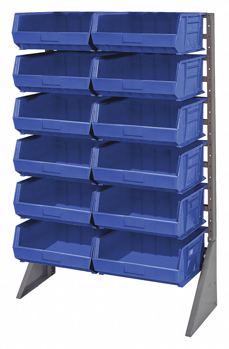 QUANTUM STORAGE SYSTEMS, 15 in x 54 in x 36 in, 1 Sided, Bin Rail Floor ...