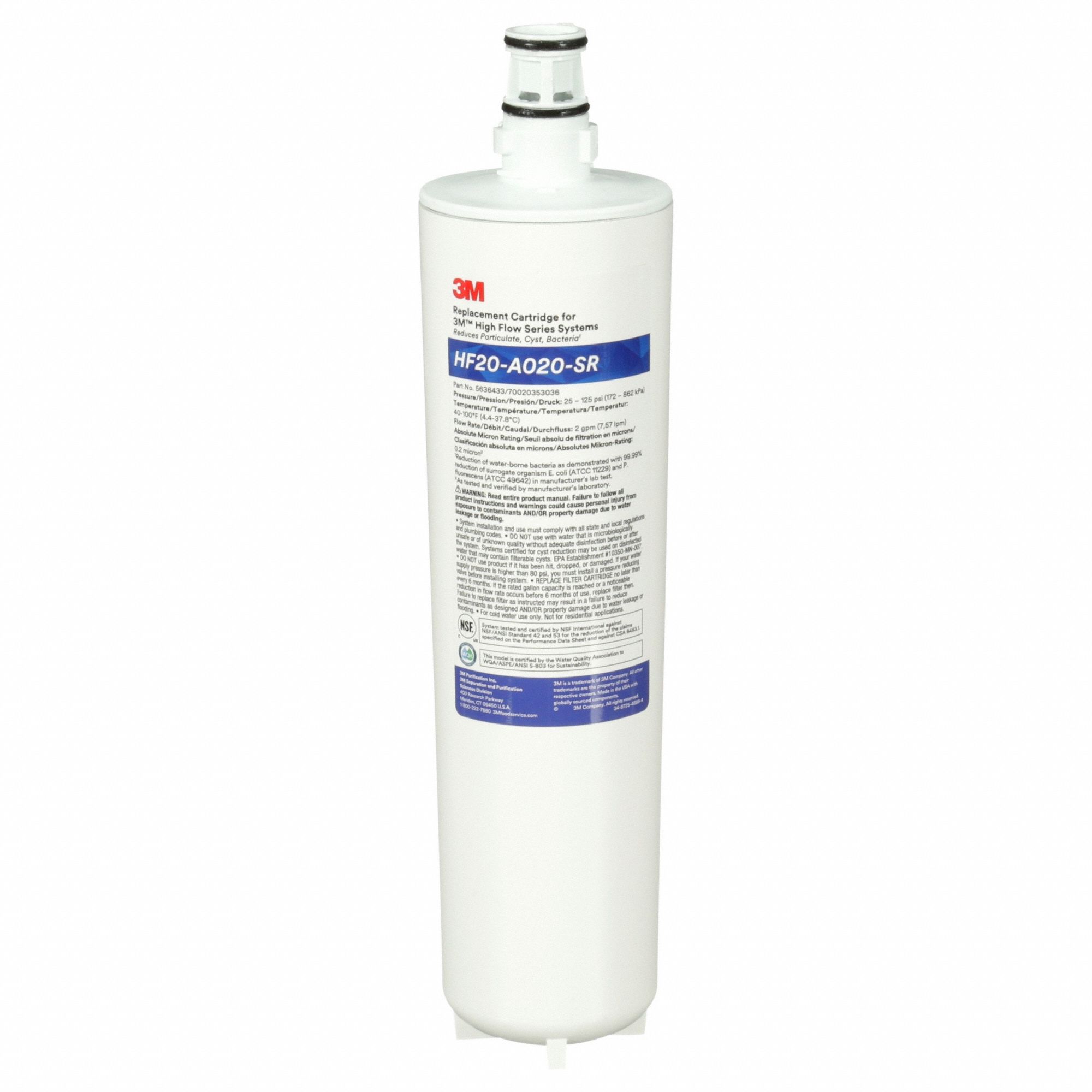 3M, 3 micron, 7 gpm, Quick-Connect Water Filter - 803JF5|5637307 - Grainger