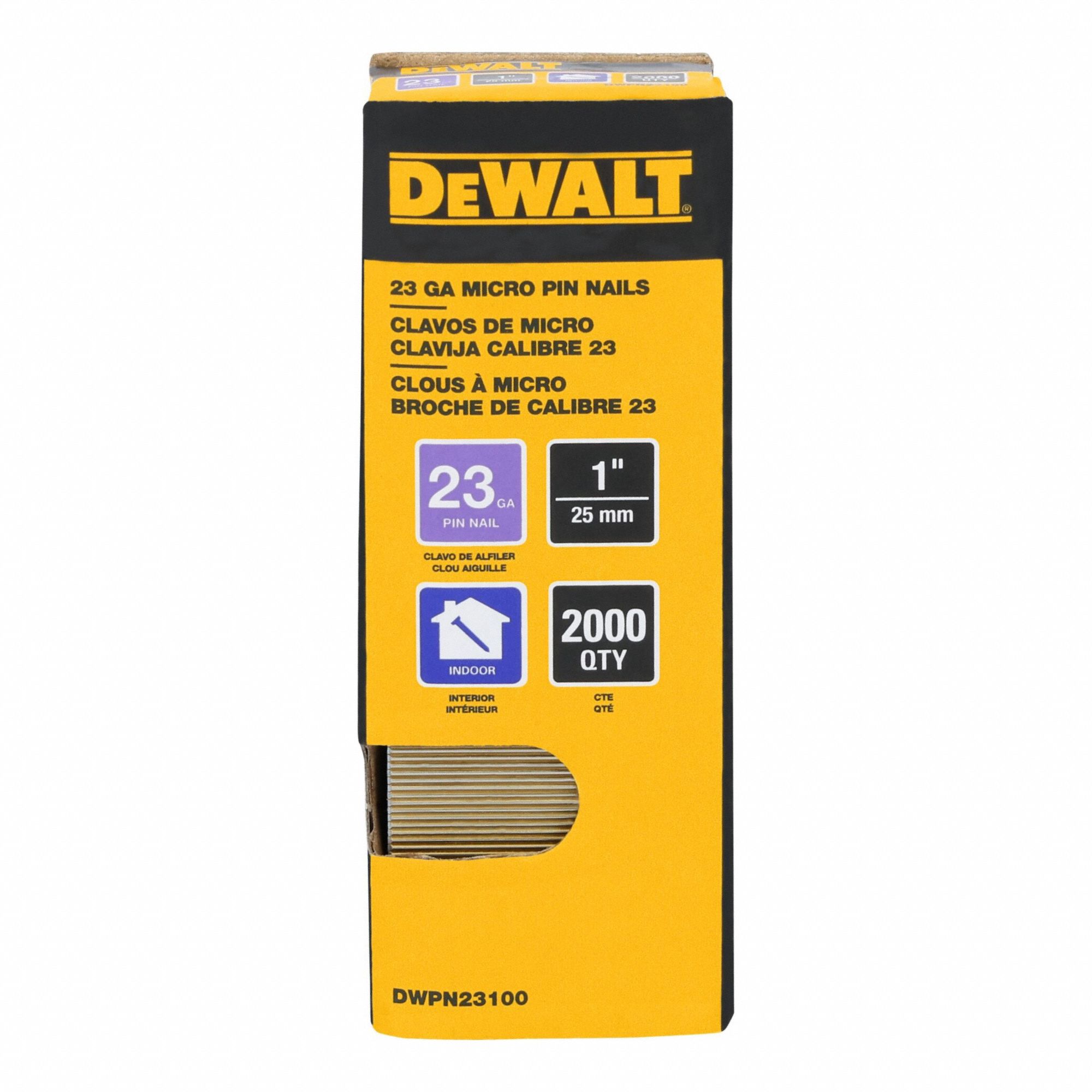 DEWALT, Pin Nails, Headless, Pin Nails - 852MZ8|DWPN23100 - Grainger