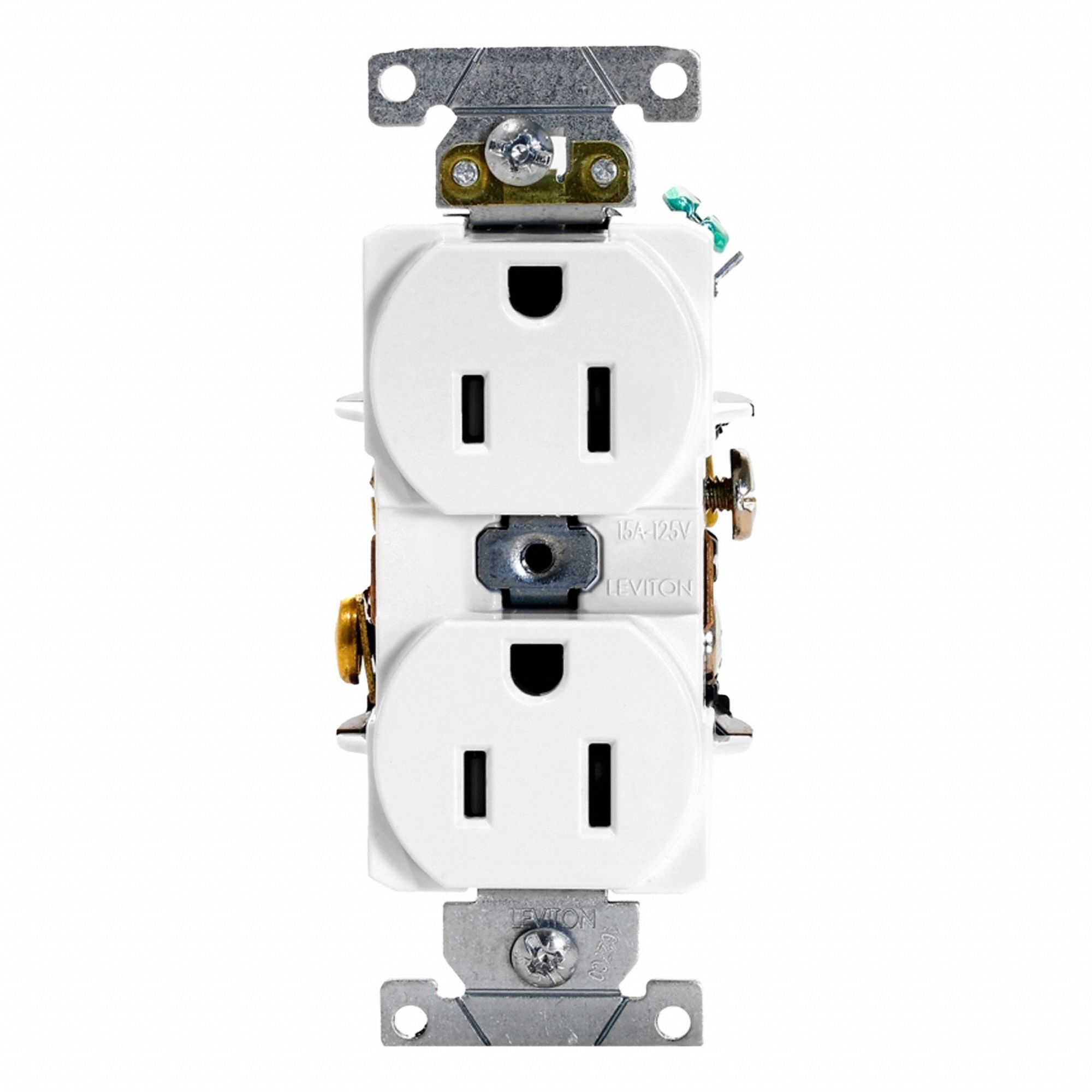 LEVITON, Duplex, 5-15R, Duplex Receptacle Outlet - 879JH2|5262-SW ...