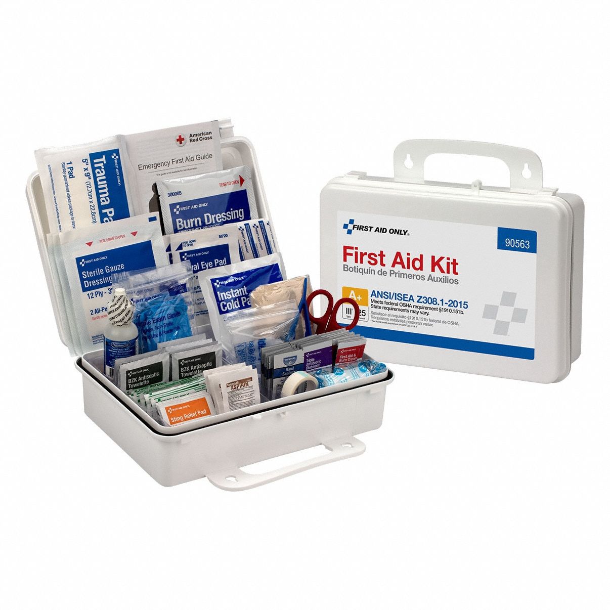 141 Components, ANSI/ISEA Z308.1-2015, First Aid Kit and Housing ...