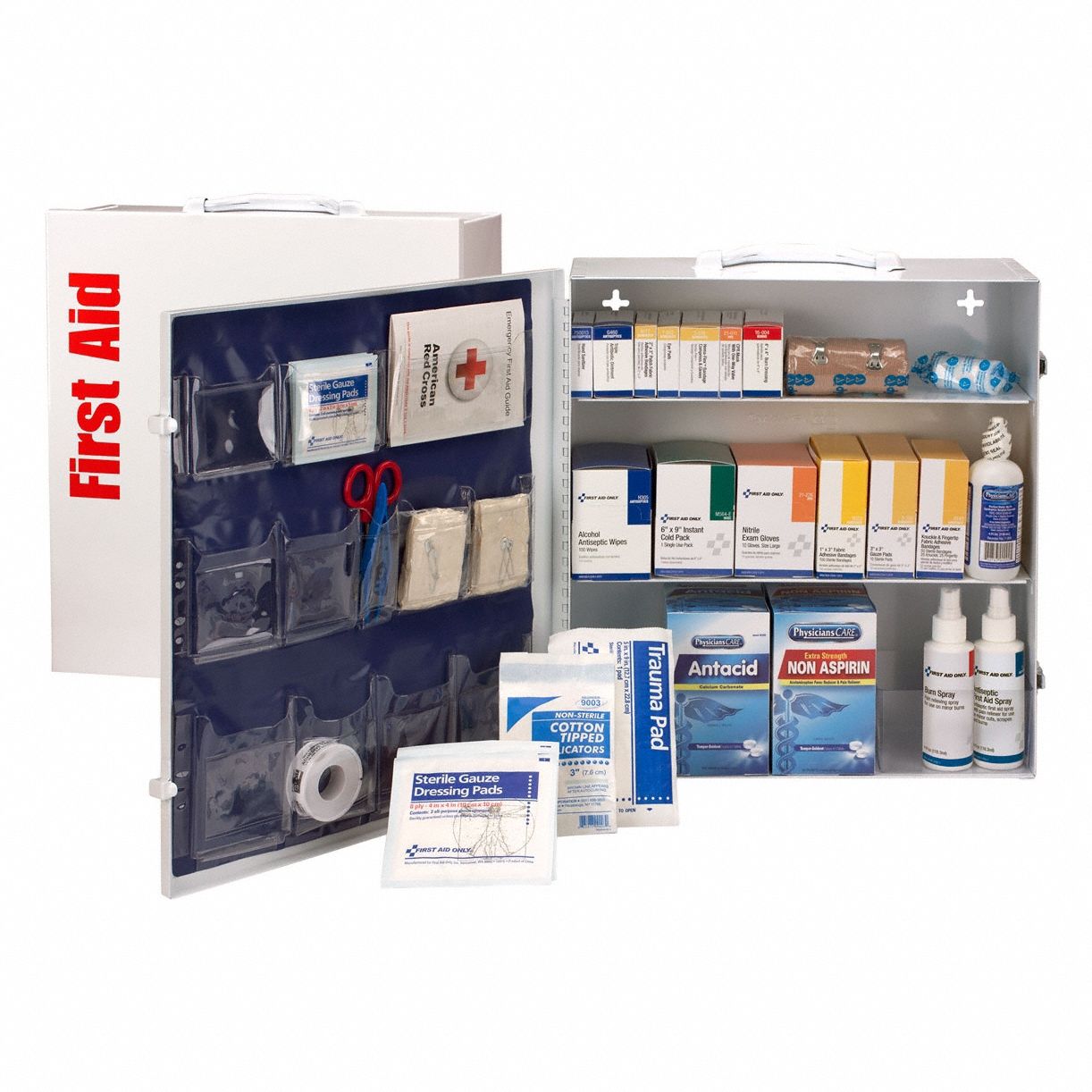FIRST AID ONLY, 670 Components, ANSI/ISEA Z308.1-2021, First Aid Kit ...