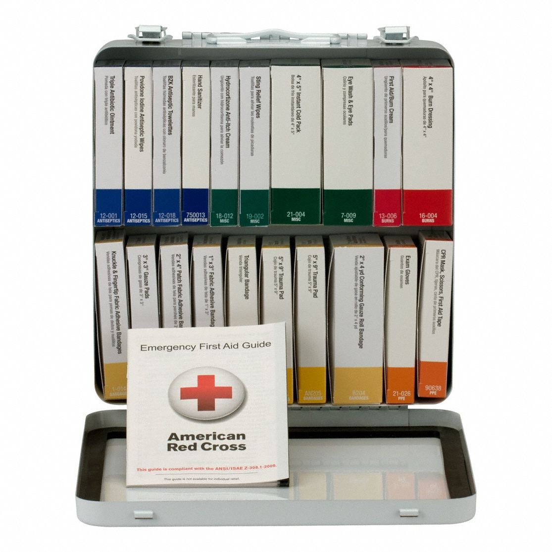 FIRST AID ONLY, 129 Components, ANSI/ISEA Z308.1-2015, First Aid Kit ...