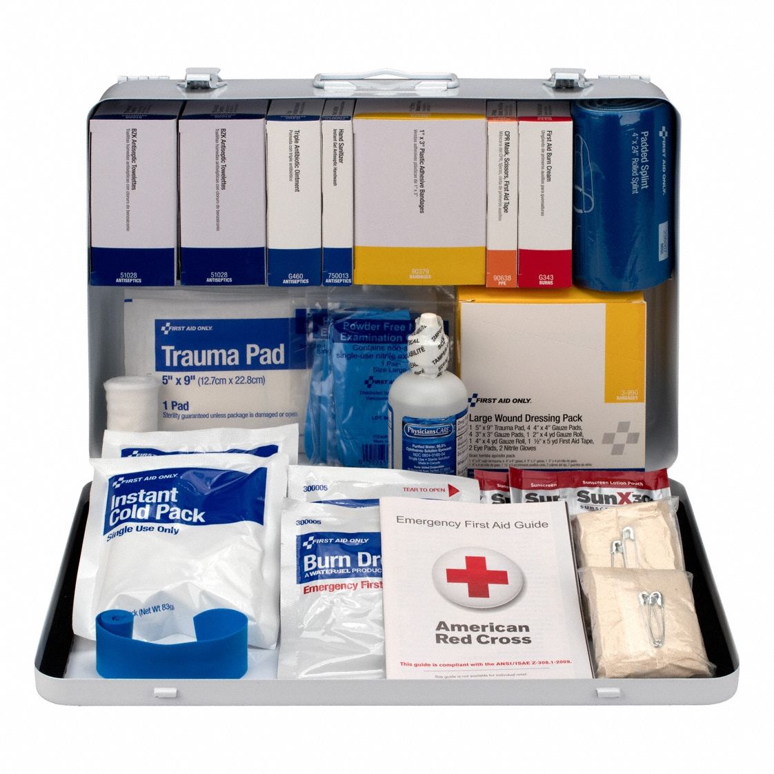 FIRST AID ONLY, 252 Components, ANSI/ISEA Z308.1-2015, First Aid Kit ...
