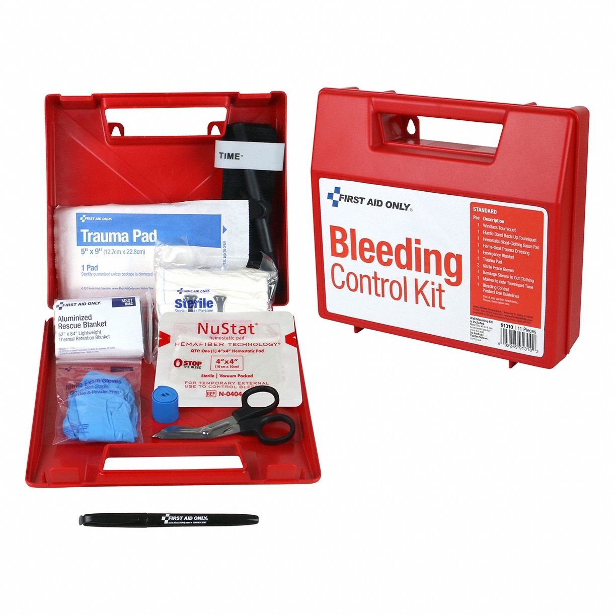 FIRST AID ONLY, Plastic Case, 24 People Served, First Aid Kit - 822HT6 ...