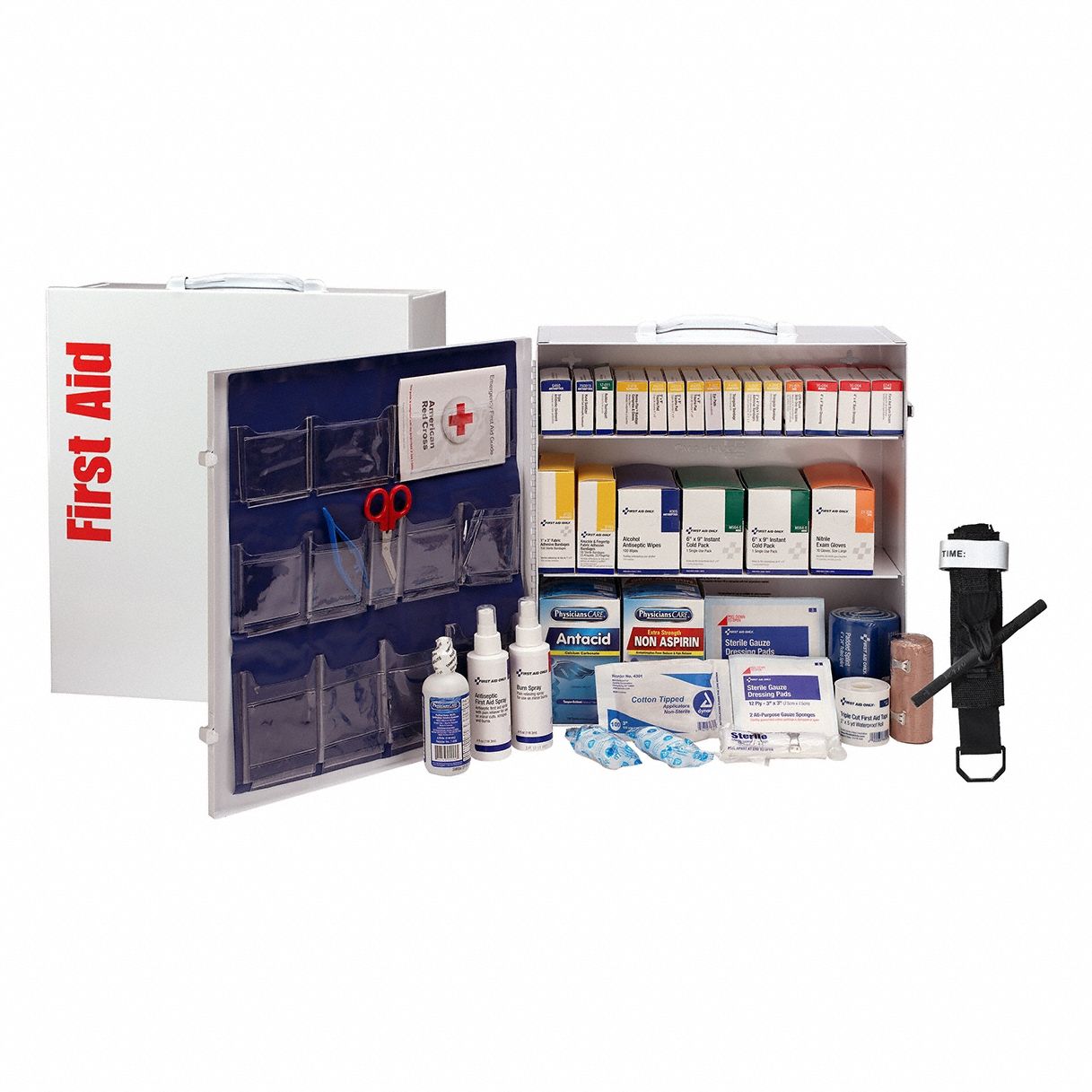 FIRST AID ONLY, 687 Components, ANSI/ISEA Z308.1-2021, First Aid Kit ...