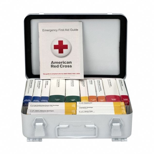 FIRST AID ONLY, 83 Components, ANSI/ISEA Z308.1-2021, First Aid Kit and ...