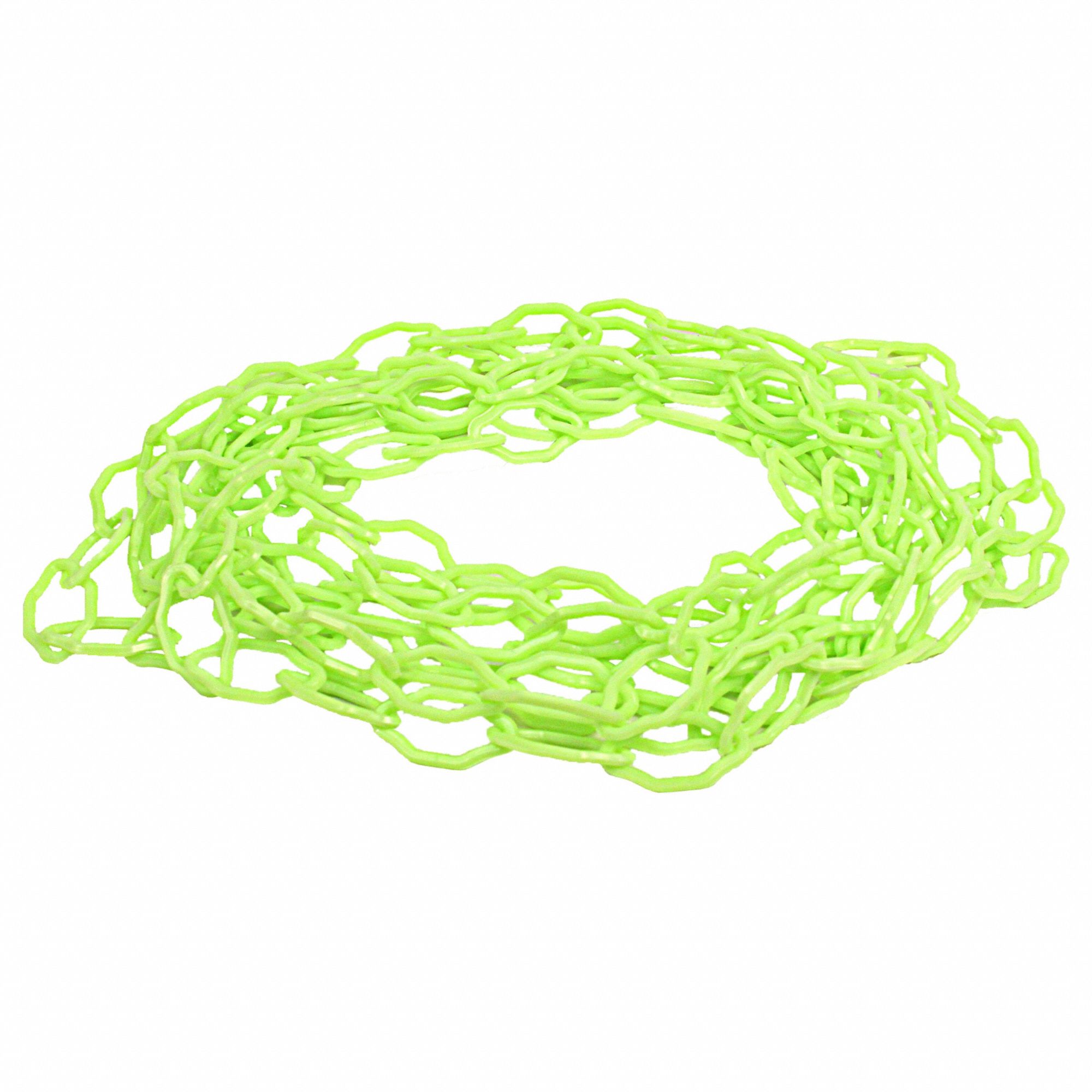 20 ft Lg, Green, Plastic Chain - 9M953|9140CY-90 - Grainger