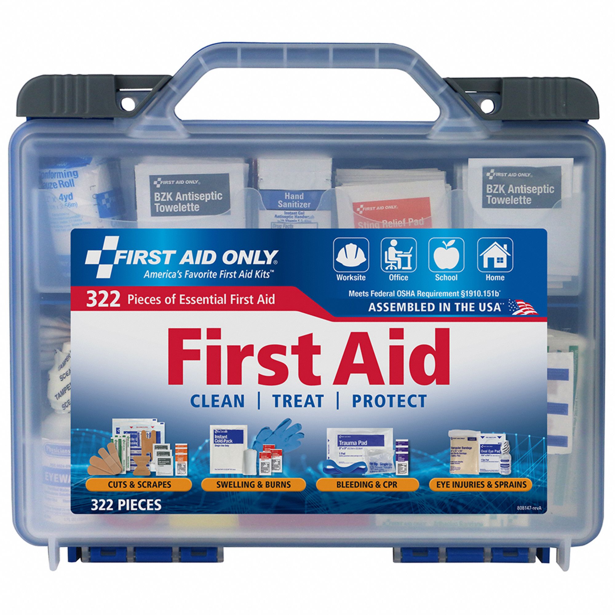 FIRST AID ONLY, Gen Purpose, 50 People Served, First Aid Kit and ...