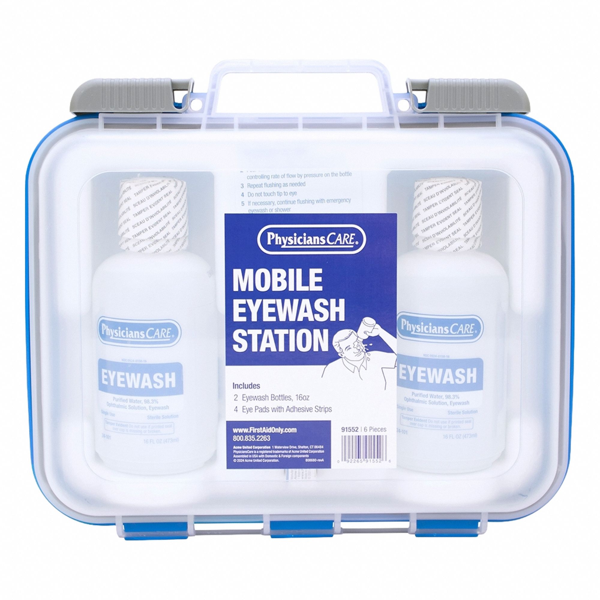 FIRST AID ONLY, 2 No. of Bottles Included, 16 oz Size, Eye Wash Station ...