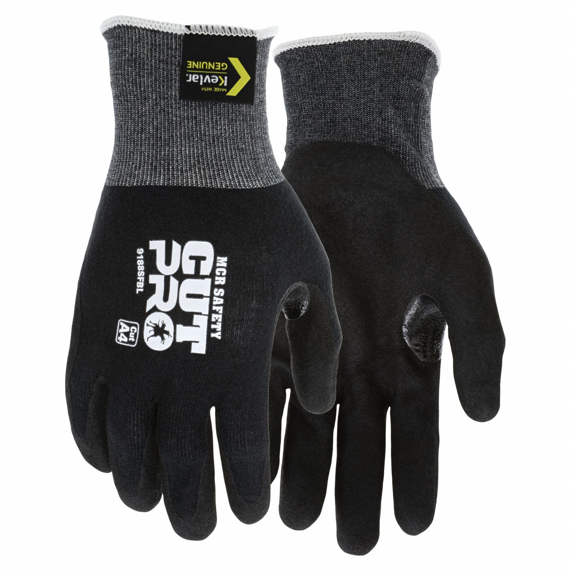 MCR SAFETY, 2XL ( 11 ), ANSI Cut Level A4, Coated Gloves - 806FW3|9188SFBXXL - Grainger