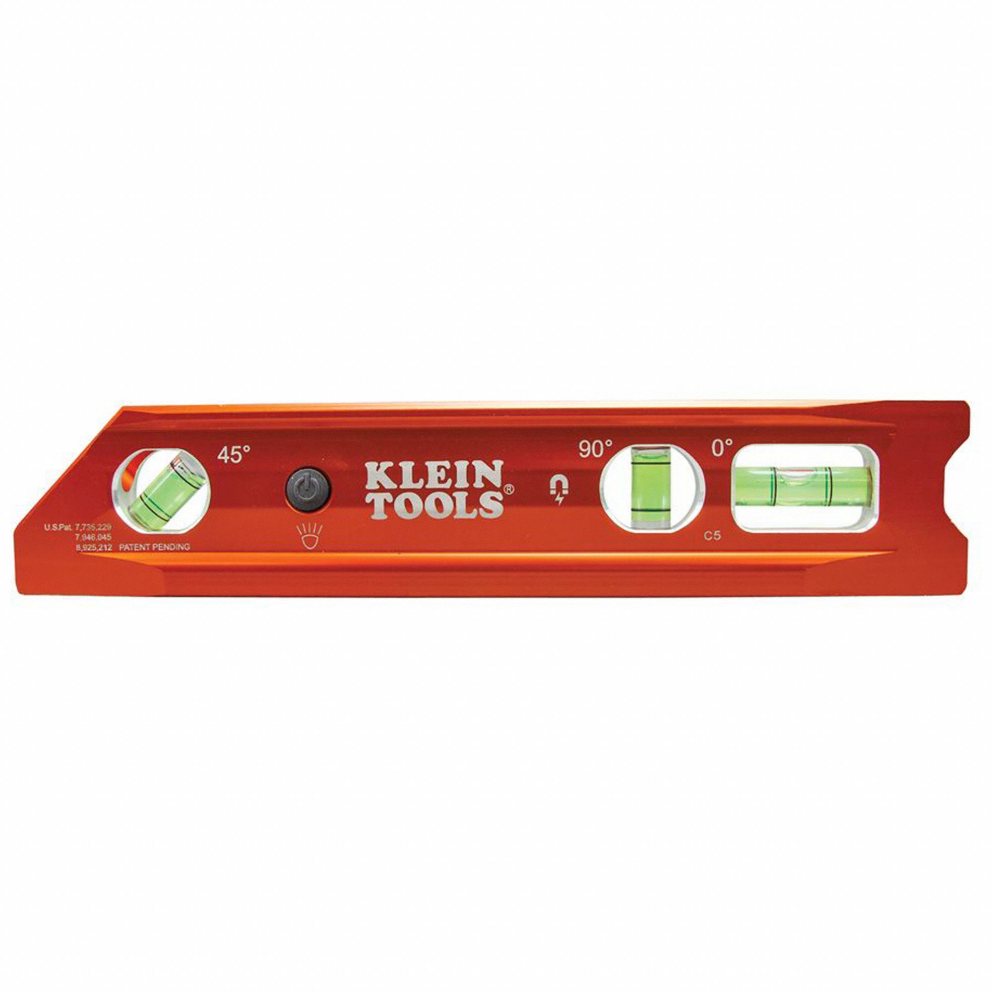 KLEIN TOOLS, Torpedo Billet Level,Lighted,REM - 63LH89|935RBLT - Grainger