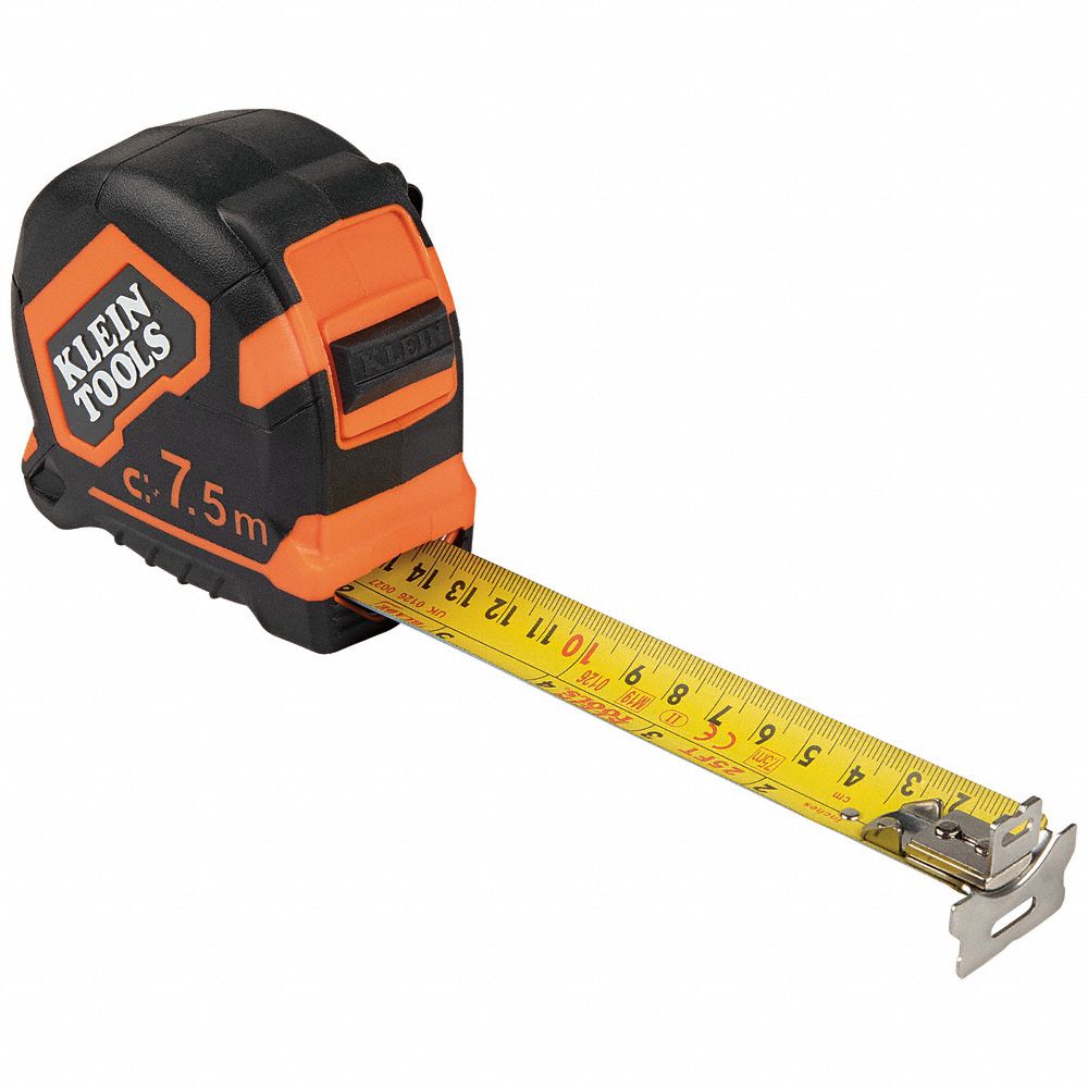 KLEIN TOOLS, Inch/Metric, Magnetic Double Hook Tip, Tape Measure ...