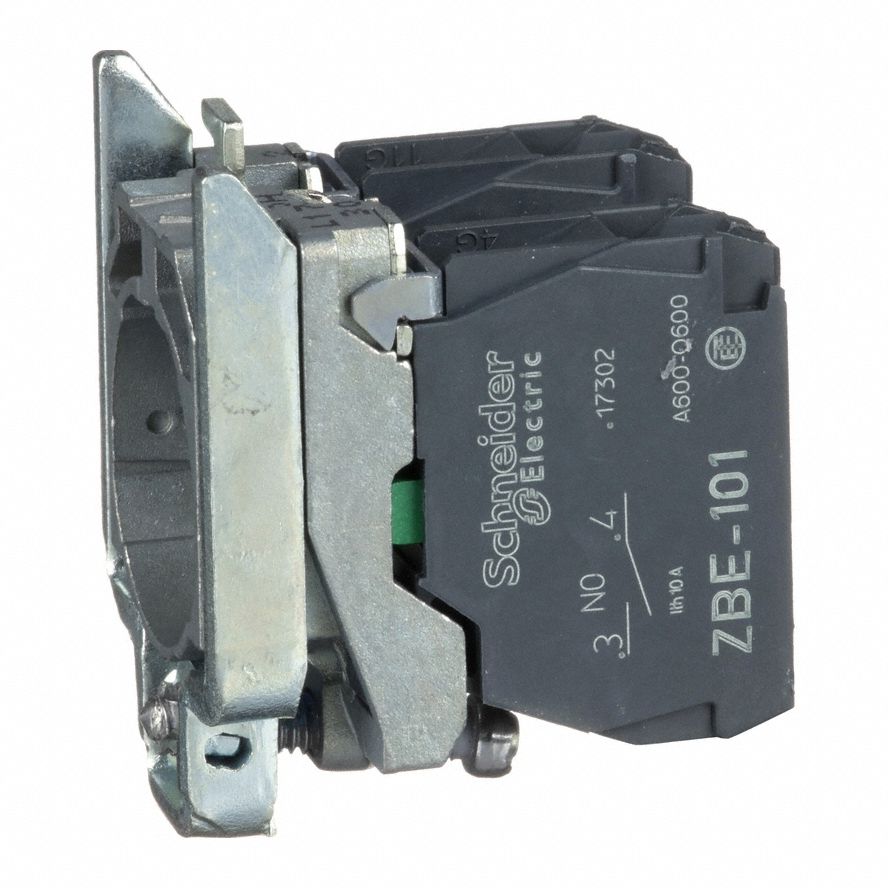 SCHNEIDER ELECTRIC, 22 mm Panel Mounting Size, 2NO, Contact Block ...