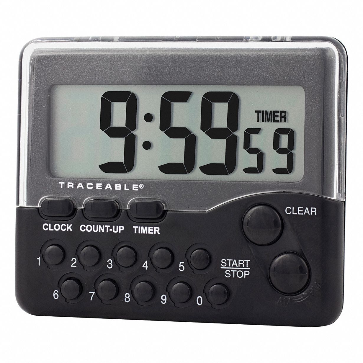 TRACEABLE, 1 in x 2 1/2 in x 3 in, 1 in Overall Dp, Digital Timer ...