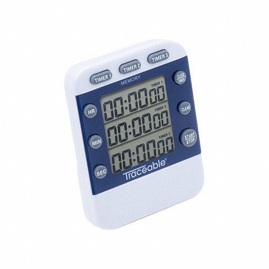TRACEABLE, Memory Recall/Versatile Triple-Display Timer, 1/2 in x 3 1/4 ... TRACEABLE, Memory Recall/Versatile Triple-Display Timer, 1/2 in x 3 1/4 ...