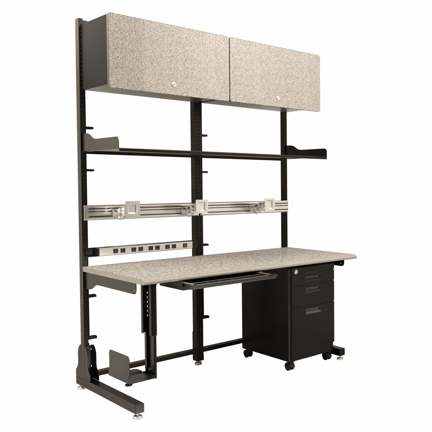 HERGO, 1 Shelves, 3 Display Mounts, Computer Workstation - 15X706|95 ...