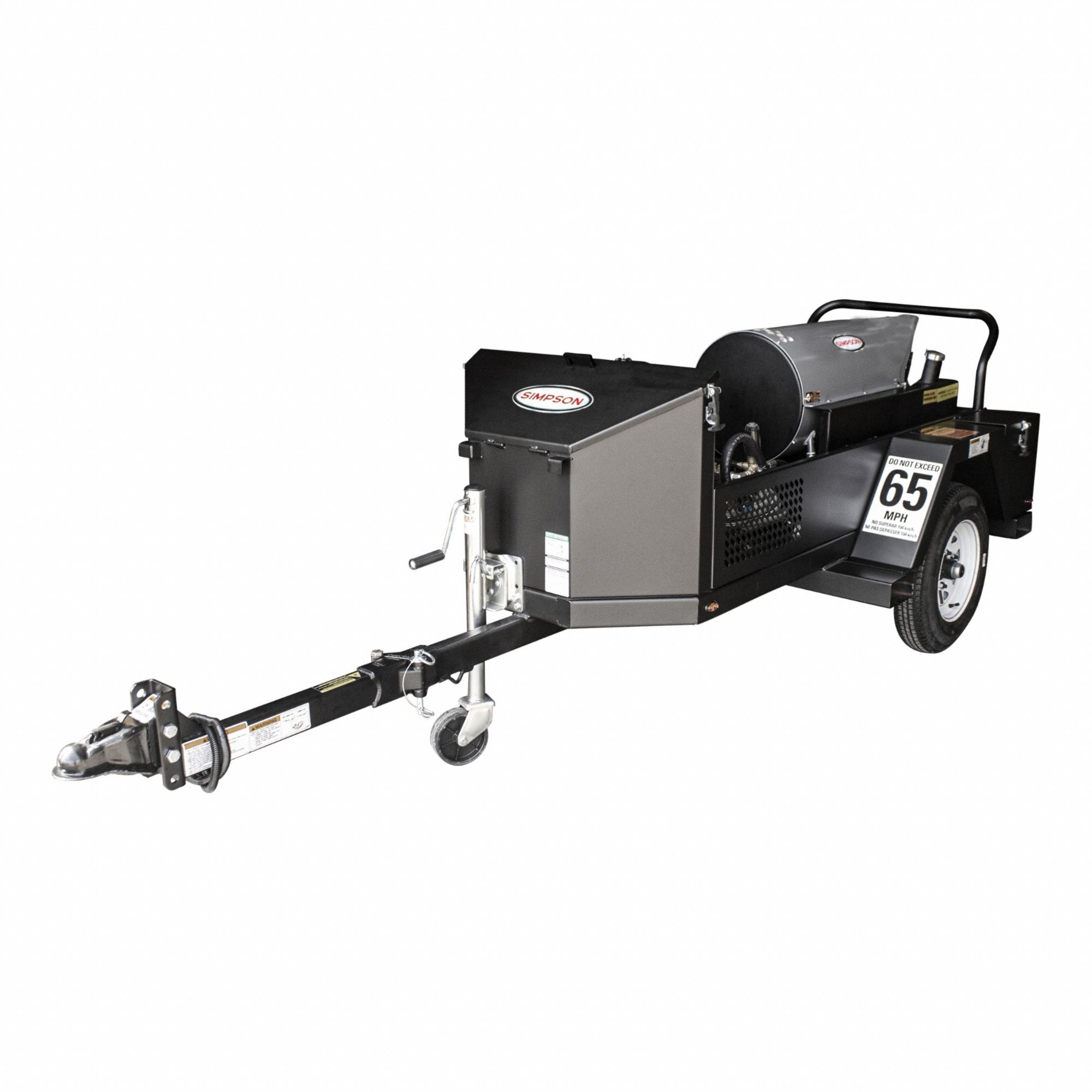 SIMPSON, Trailer Pressure Washer, Hot, Gas-Powered Pressure Washer ...