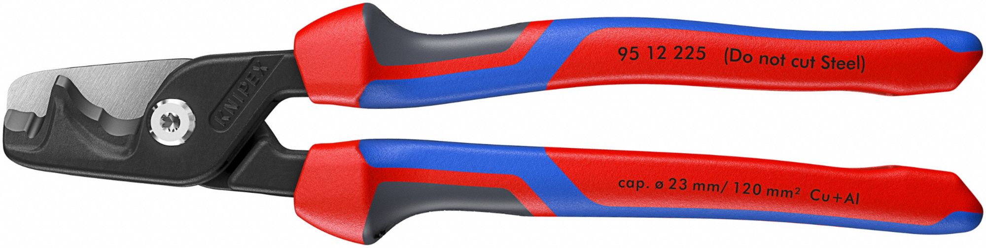KNIPEX, Rubber Handle, Straight, StepCut XL Cable Shear - 887ZJ6|95 12 ...