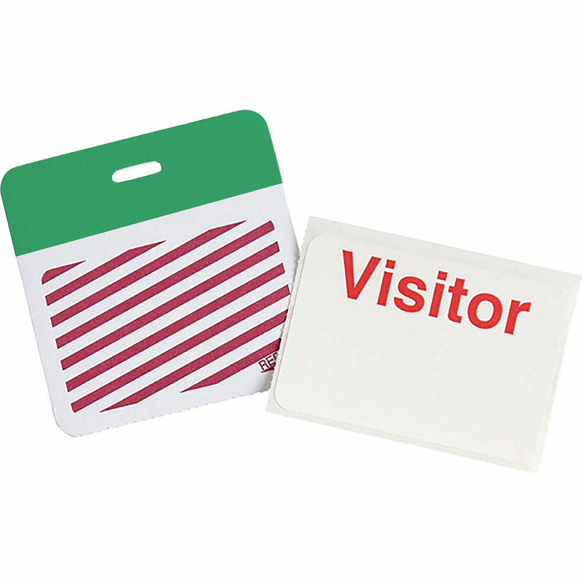 Visitor, Vinyl, Card Clip On Badge - 3TLU2|95646 - Grainger