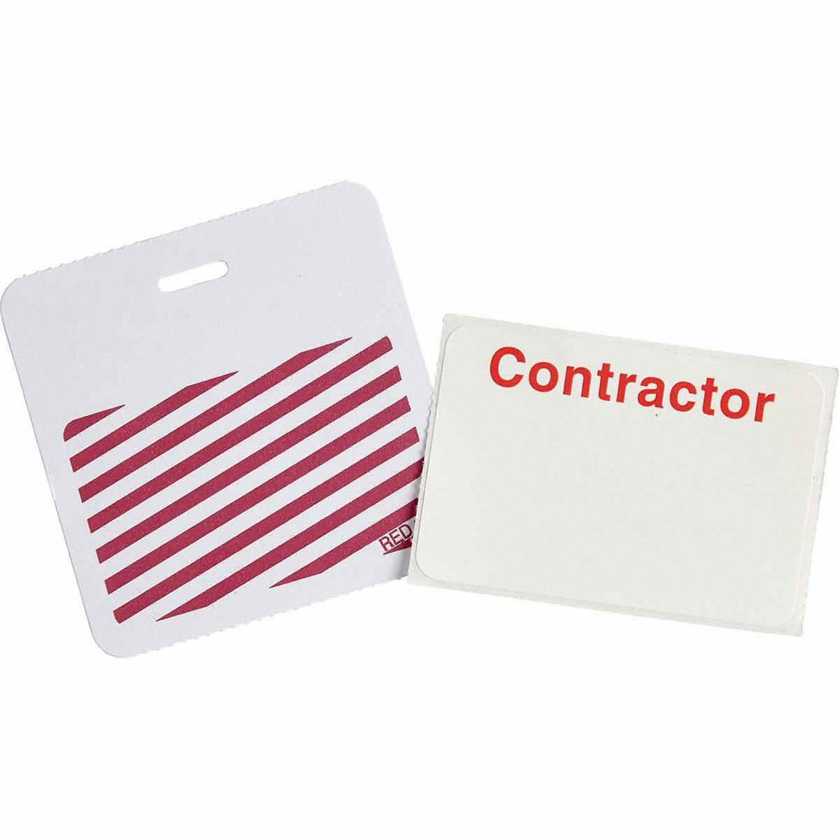 Contractor, Vinyl, Card Clip On Badge - 3TLV4|95657 - Grainger