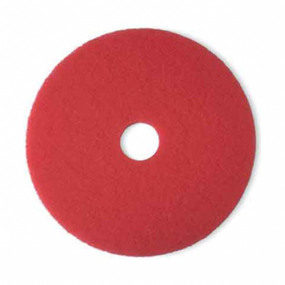 SCOTCH-BRITE, Cleaning/Buffing, Red, Buffing Pad - 908Z01|5100-10 ...