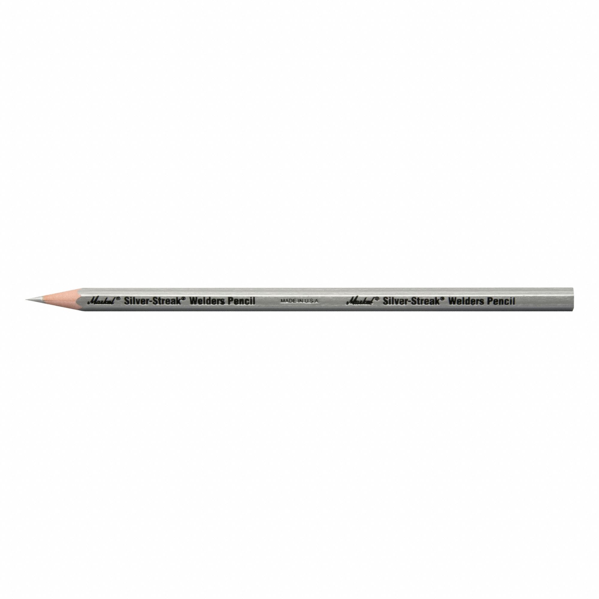 MARKAL, Round, 1/4 in W x 1/4 in Dia. x 7 in L, Welding Pencil - 878P84 ...