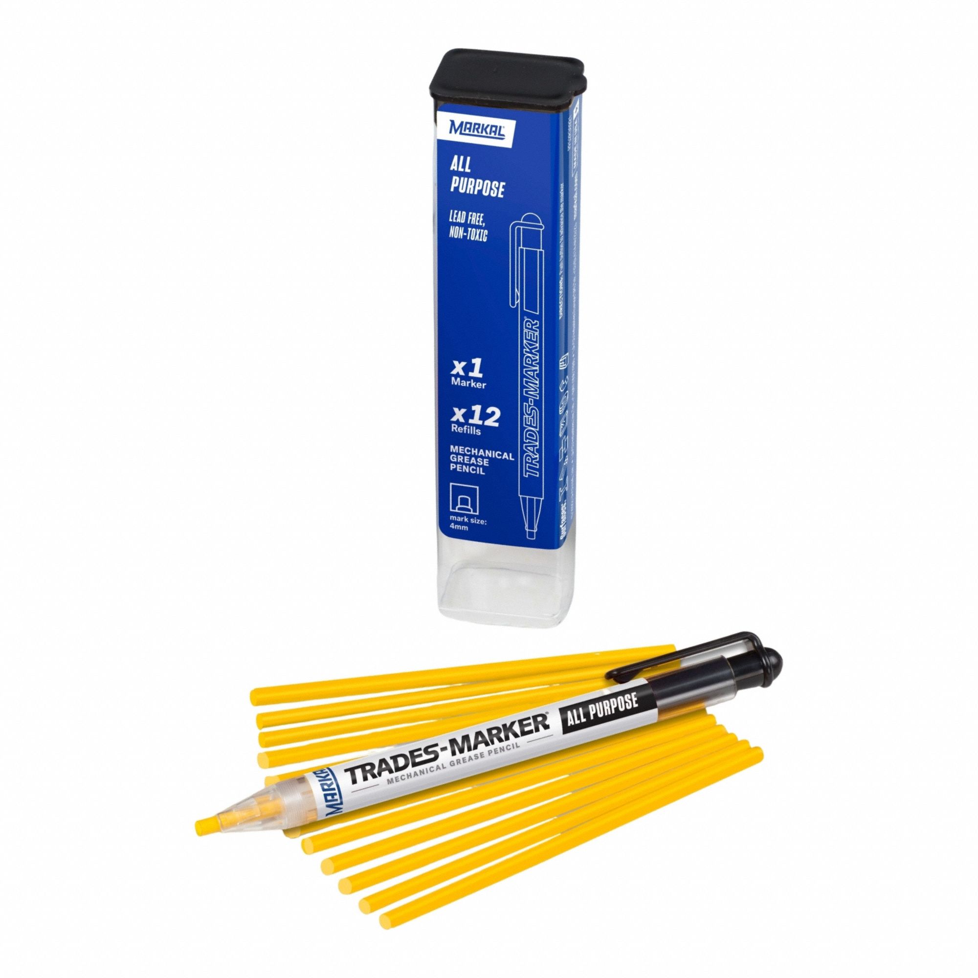 MARKAL, Solid Paint Marker, 3 mm Tip Wd, Solid Paint Marker - 21U681 ...