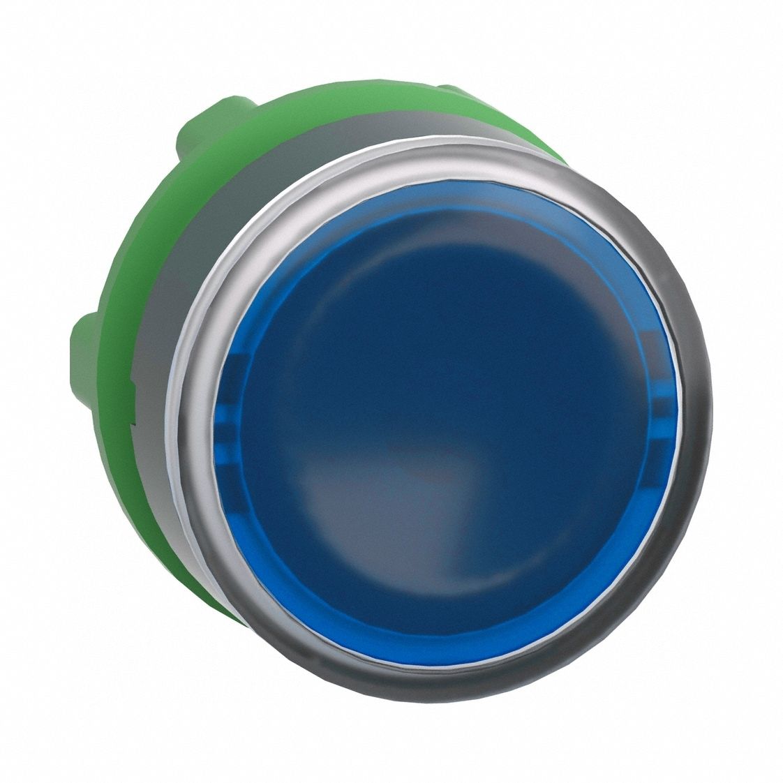 SCHNEIDER ELECTRIC, Blue, 22 mm Mounting Size, Flush Push Button ...