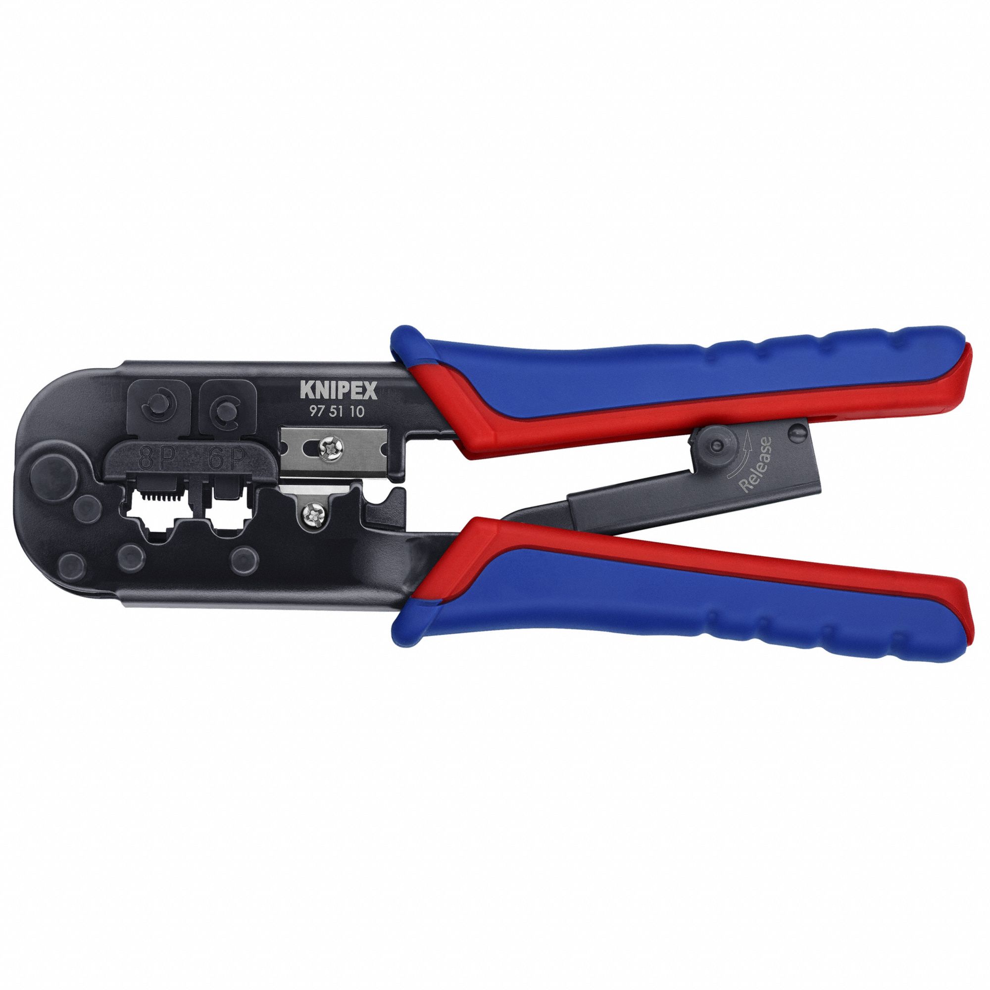 KNIPEX, For RJ-11/12/RJ-45/Western Plug, Telephone Cable, Crimper ...