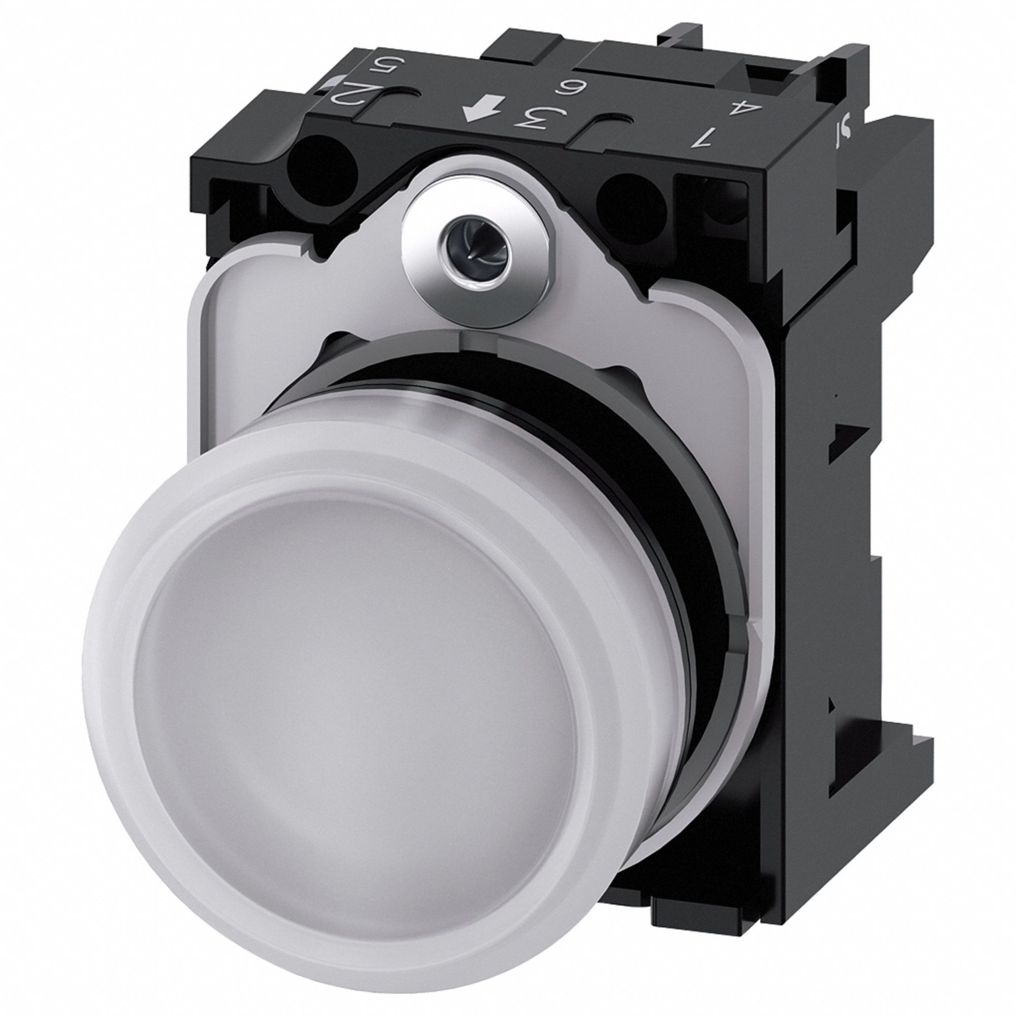 SIEMENS, 22 mm Panel Mounting Size, White, Pilot Light - 411J83|3SU1102 ...