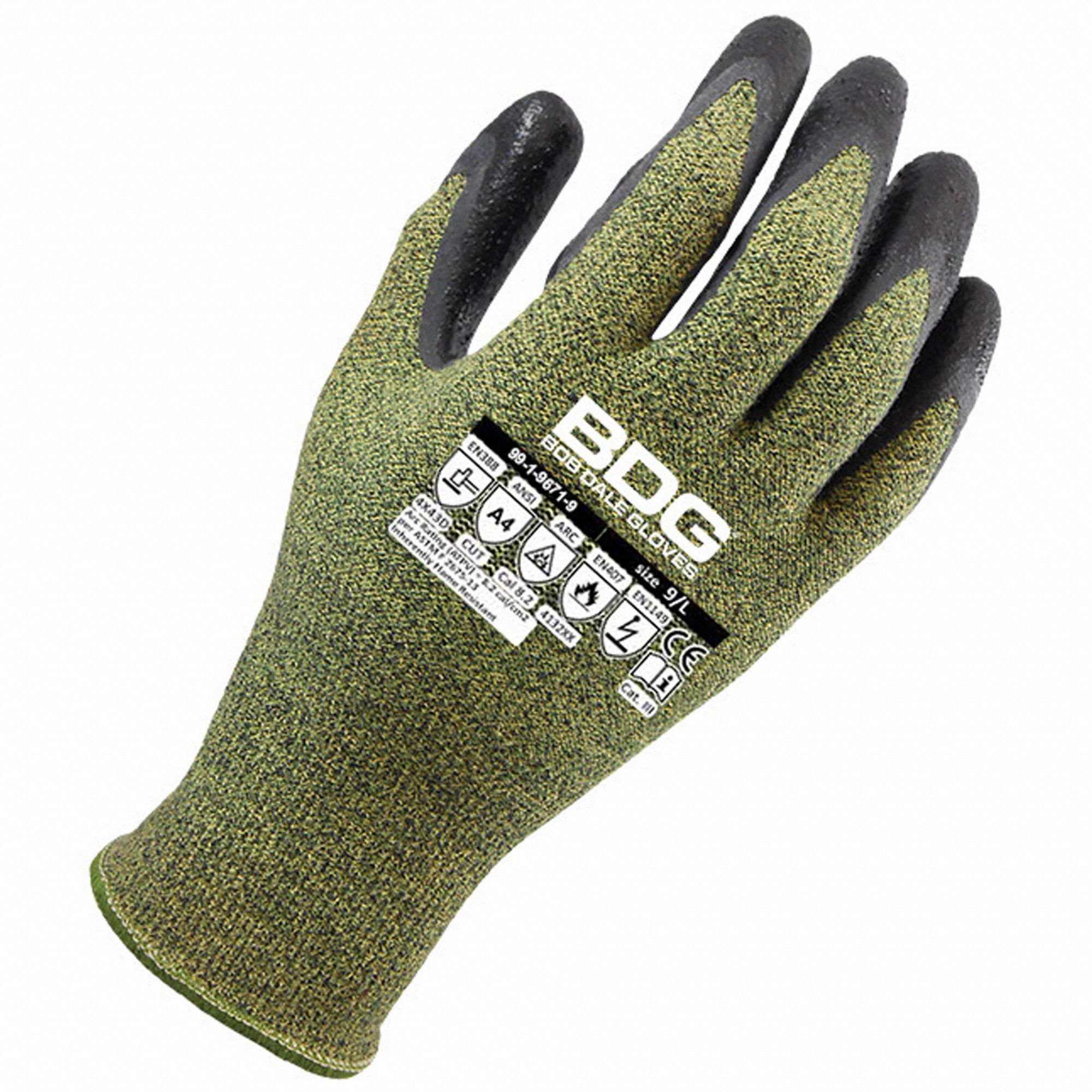 BDG, L ( 9 ), 2 PPE CAT, Cut-Resistant Gloves - 55KZ38|99-1-9671-9 ...