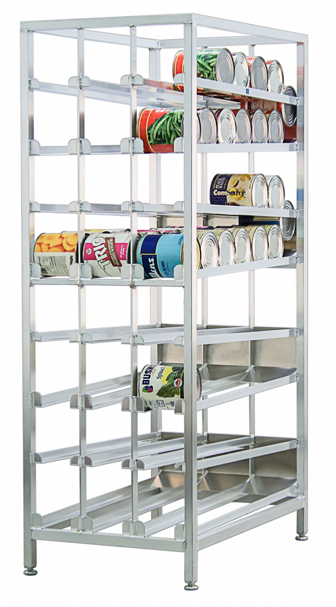 NEW AGE INDUSTRIAL, Full Size, 8 Shelves, Can Rack - 806UA6|99381 ...