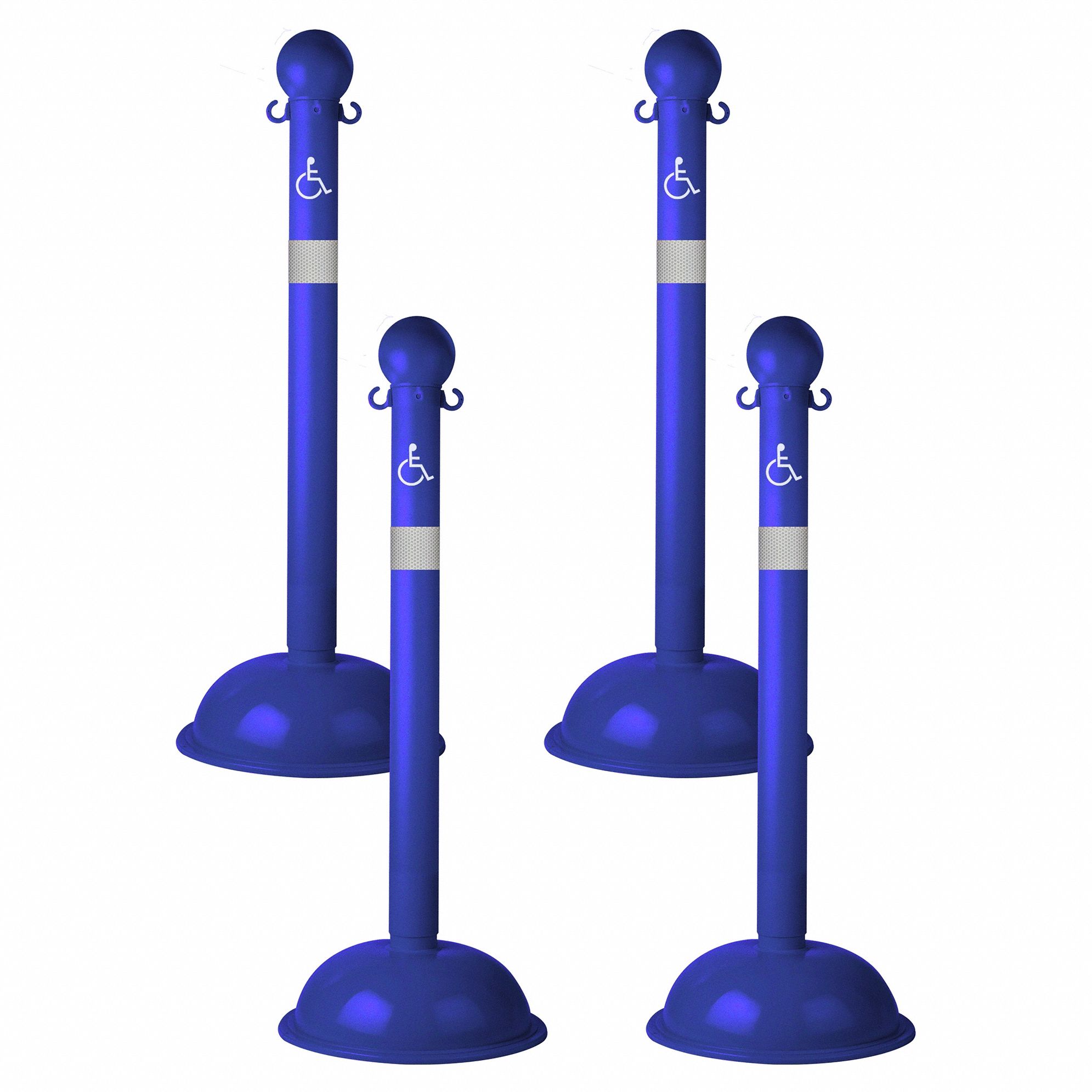 41 in Overall Ht, Blue, Handicapped Heavy Duty Stanchion - 44F761|99965 ...