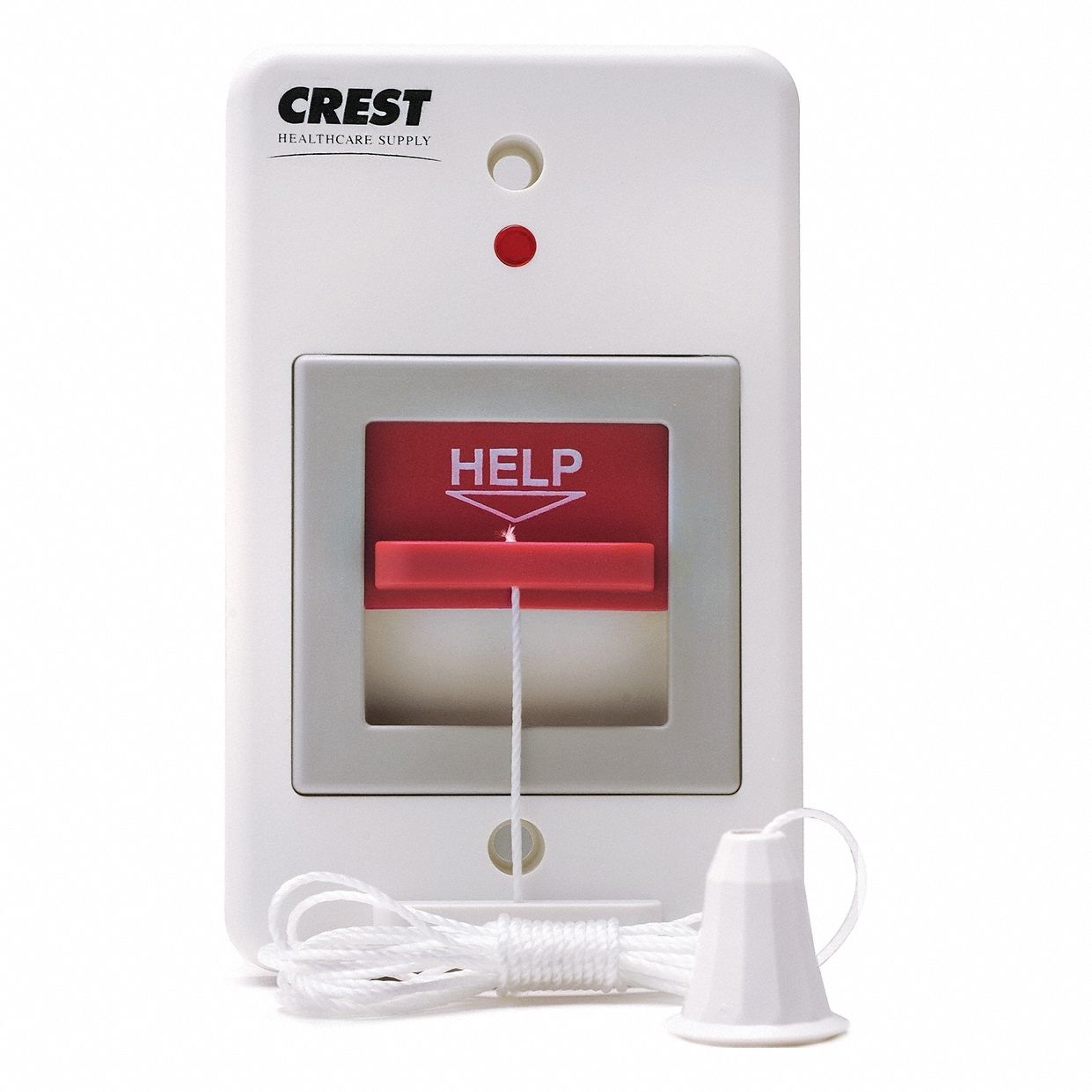 CREST HEALTHCARE SUPPLY, 2 3/4 in Overall Wd, 24V DC, Pullcord Station ...